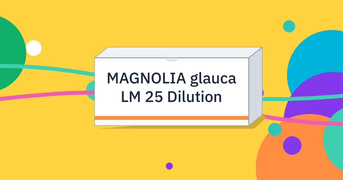 Symbolbild: Packung mit der Aufschrift MAGNOLIA glauca LM 25 Dilution (PZN 13539568) – Verfügbarkeit und Bezug in Apotheken in Frankfurt am Main
