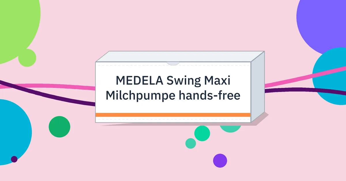 Symbolbild: Packung mit der Aufschrift MEDELA Swing Maxi Milchpumpe hands-free (PZN 19634204) – Verfügbarkeit und Bezug in Apotheken in Frankfurt am Main