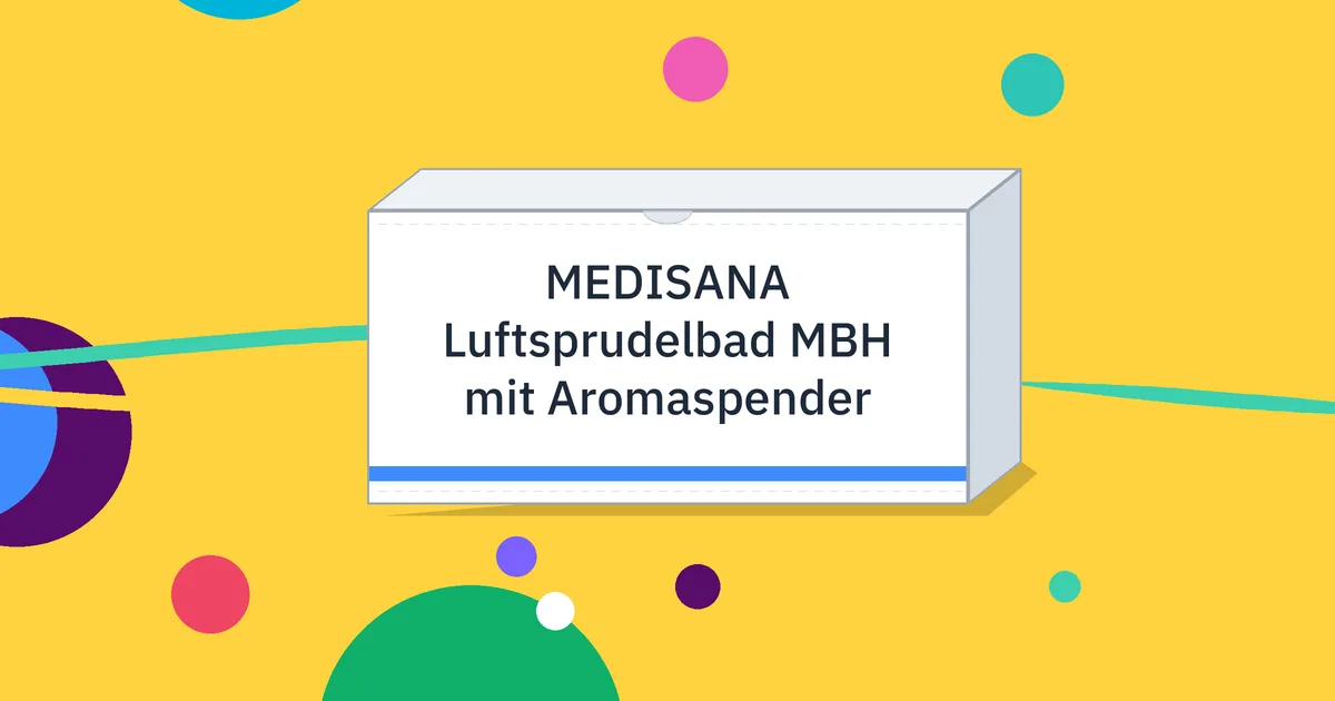 Symbolbild: Packung mit der Aufschrift MEDISANA Luftsprudelbad MBH mit Aromaspender (PZN 16744174) – Verfügbarkeit und Bezug in Apotheken in Frankfurt am Main
