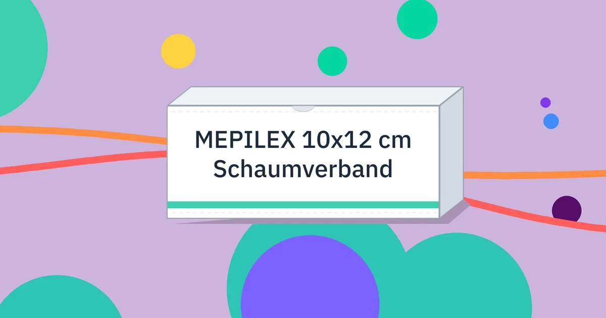 Symbolbild: Packung mit der Aufschrift MEPILEX 10x12 cm Schaumverband (PZN 05868430) – Verfügbarkeit und Bezug in Apotheken in Frankfurt am Main