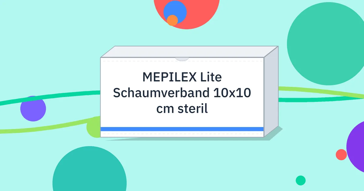Symbolbild: Packung mit der Aufschrift MEPILEX Lite Schaumverband 10x10 cm steril (PZN 20869639) – Verfügbarkeit und Bezug in Apotheken in Frankfurt am Main