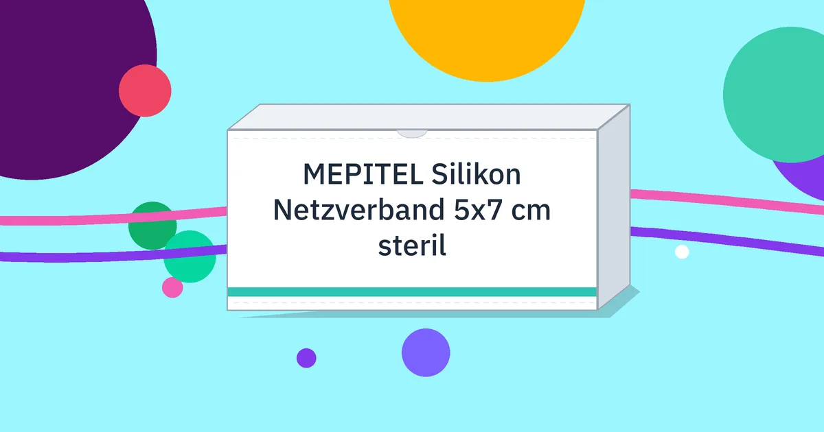 Symbolbild: Packung mit der Aufschrift MEPITEL Silikon Netzverband 5x7 cm steril (PZN 11148208) – Verfügbarkeit und Bezug in Apotheken in Frankfurt am Main