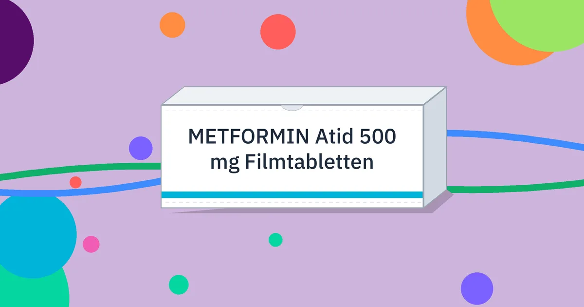 Symbolbild: Packung mit der Aufschrift METFORMIN Atid 500 mg Filmtabletten (PZN 05542208) – Verfügbarkeit und Bezug in Apotheken in Frankfurt am Main