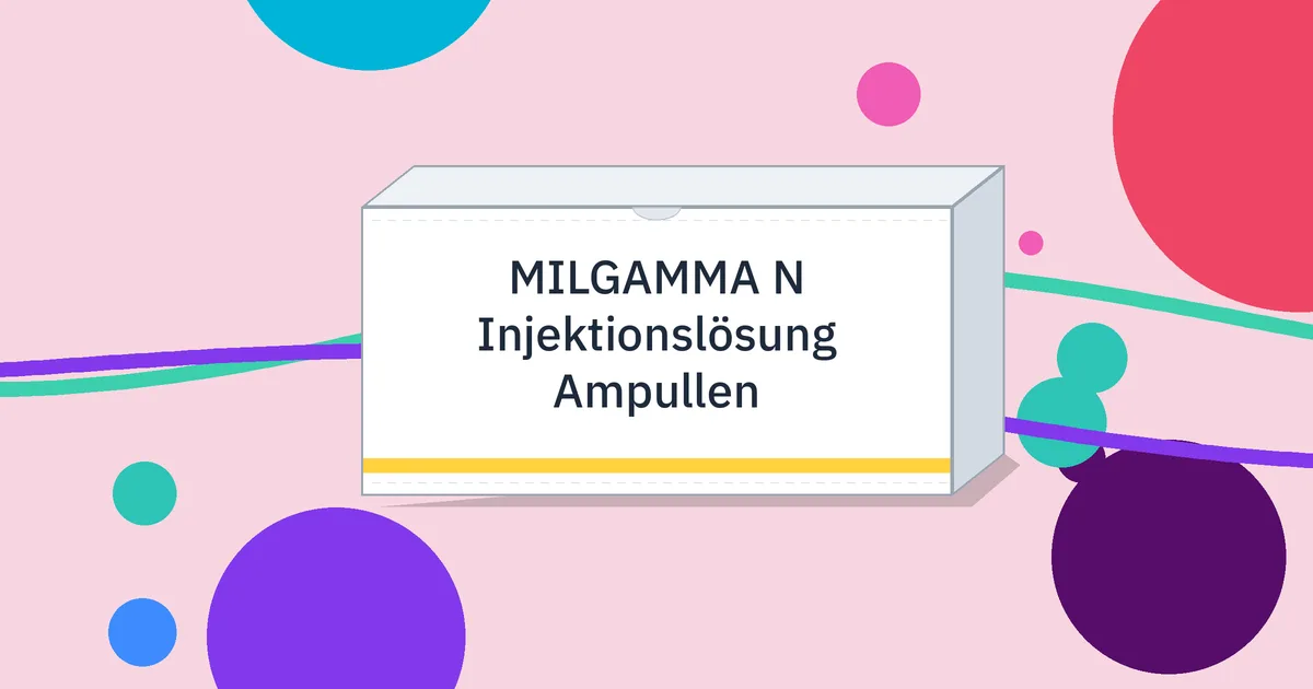 Symbolbild: Packung mit der Aufschrift MILGAMMA N Injektionslösung Ampullen (PZN 04945795) – Verfügbarkeit und Bezug in Apotheken in Frankfurt am Main