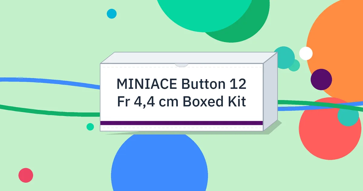 Symbolbild: Packung mit der Aufschrift MINIACE Button 12 Fr 4,4 cm Boxed Kit (PZN 16953647) – Verfügbarkeit und Bezug in Apotheken in Frankfurt am Main