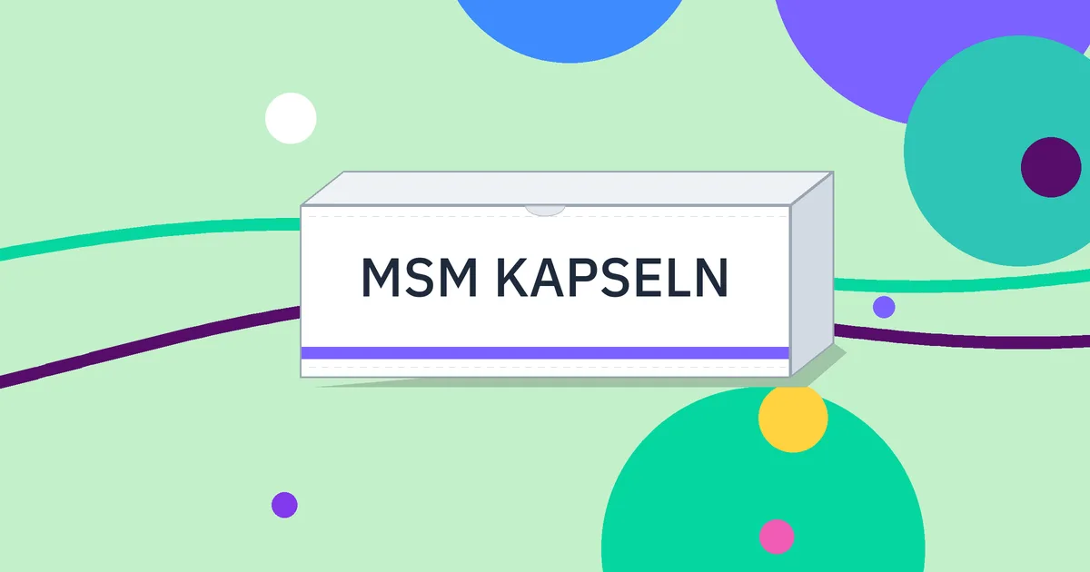 Symbolbild: Packung mit der Aufschrift MSM KAPSELN (PZN 19688393) – Verfügbarkeit und Bezug in Apotheken in Frankfurt am Main