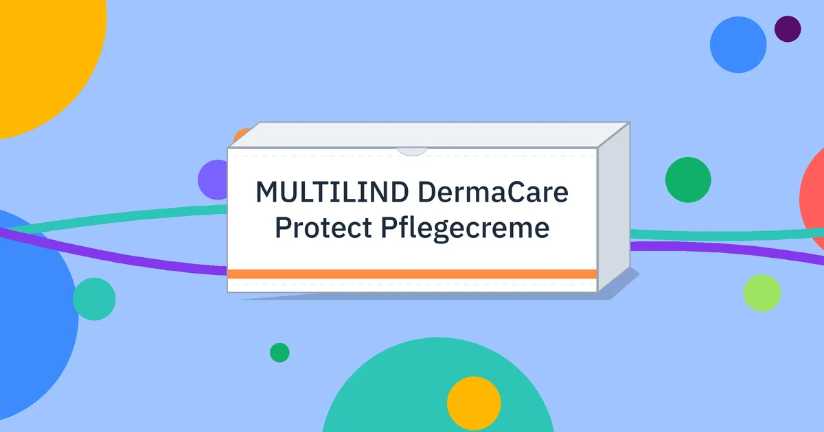 Symbolbild: Packung mit der Aufschrift MULTILIND DermaCare Protect Pflegecreme (PZN 16144534) – Verfügbarkeit und Bezug in Apotheken in Frankfurt am Main