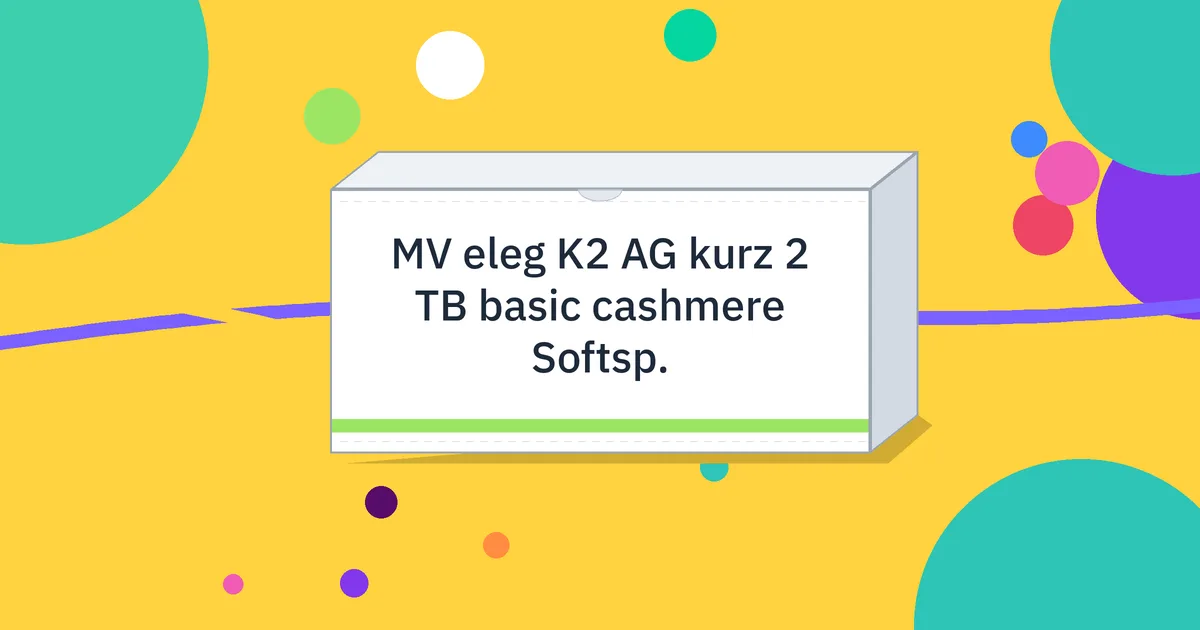 Symbolbild: Packung mit der Aufschrift MV eleg K2 AG kurz 2 TB basic cashmere Softsp. (PZN 14676818) – Verfügbarkeit und Bezug in Apotheken in Frankfurt am Main
