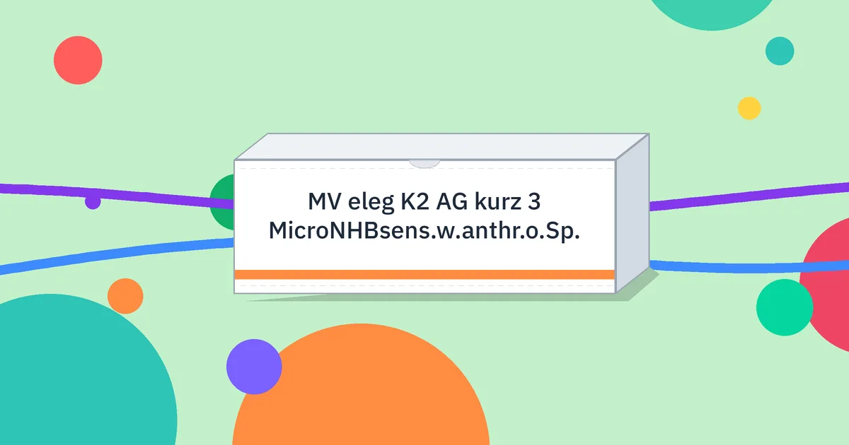Symbolbild: Packung mit der Aufschrift MV eleg K2 AG kurz 3 MicroNHBsens.w.anthr.o.Sp. (PZN 16071284) – Verfügbarkeit und Bezug in Apotheken in Frankfurt am Main