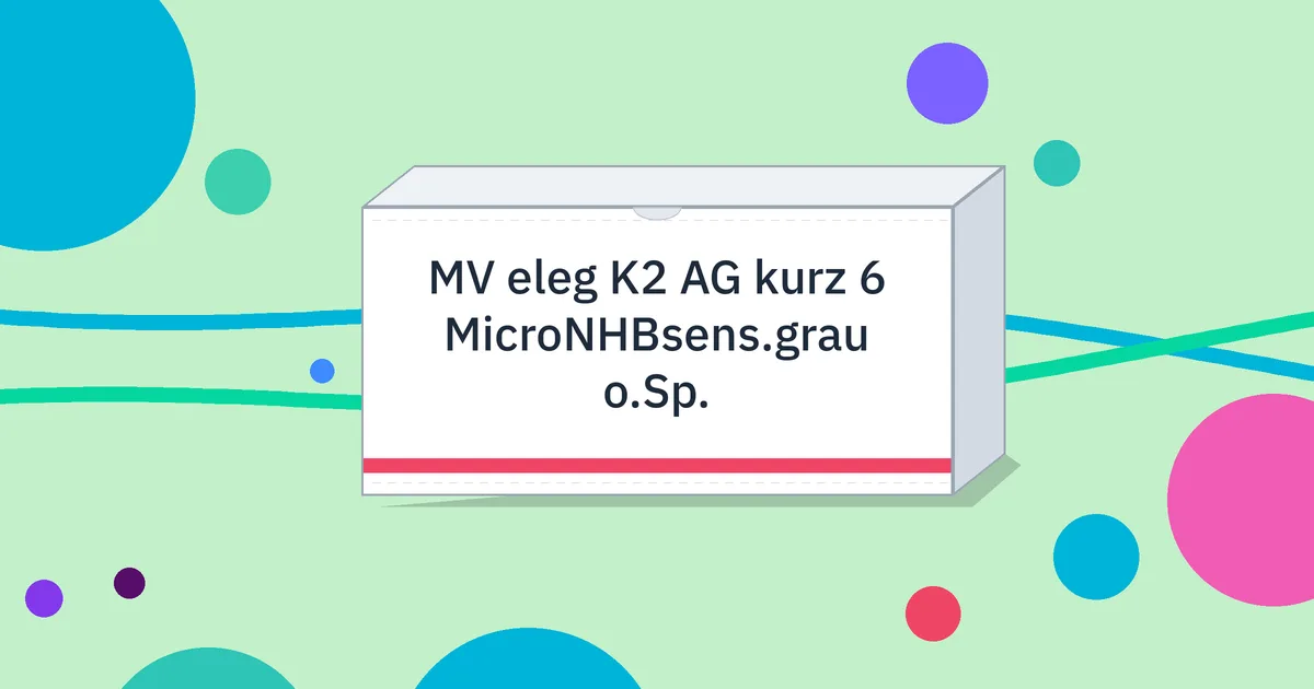 Symbolbild: Packung mit der Aufschrift MV eleg K2 AG kurz 6 MicroNHBsens.grau o.Sp. (PZN 18926761) – Verfügbarkeit und Bezug in Apotheken in Frankfurt am Main