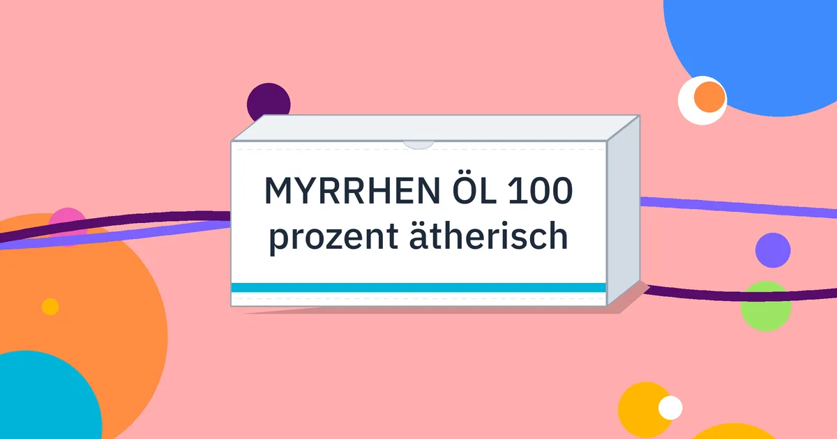 Symbolbild: Packung mit der Aufschrift MYRRHEN ÖL 100 prozent ätherisch (PZN 01991027) – Verfügbarkeit und Bezug in Apotheken in Frankfurt am Main