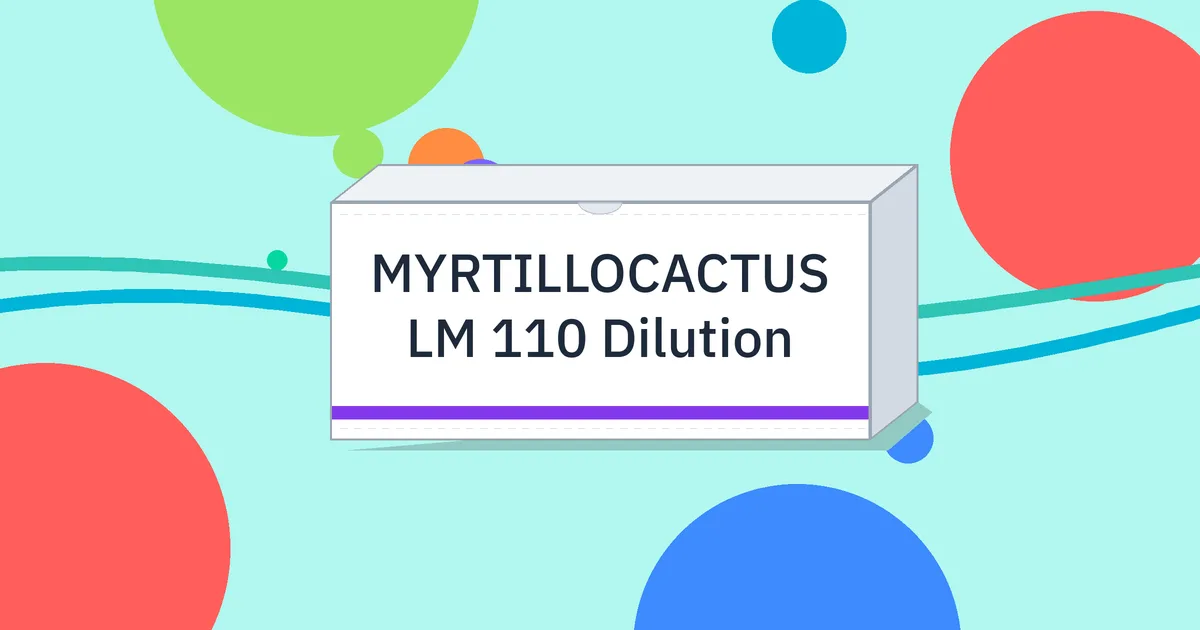 Symbolbild: Packung mit der Aufschrift MYRTILLOCACTUS LM 110 Dilution (PZN 13613336) – Verfügbarkeit und Bezug in Apotheken in Frankfurt am Main