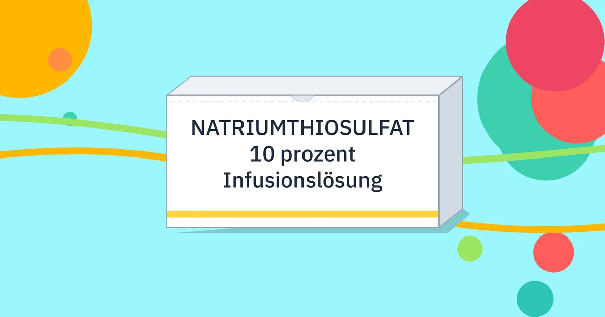 Symbolbild: Packung mit der Aufschrift NATRIUMTHIOSULFAT 10 prozent Infusionslösung (PZN 10134322) – Verfügbarkeit und Bezug in Apotheken in Frankfurt am Main