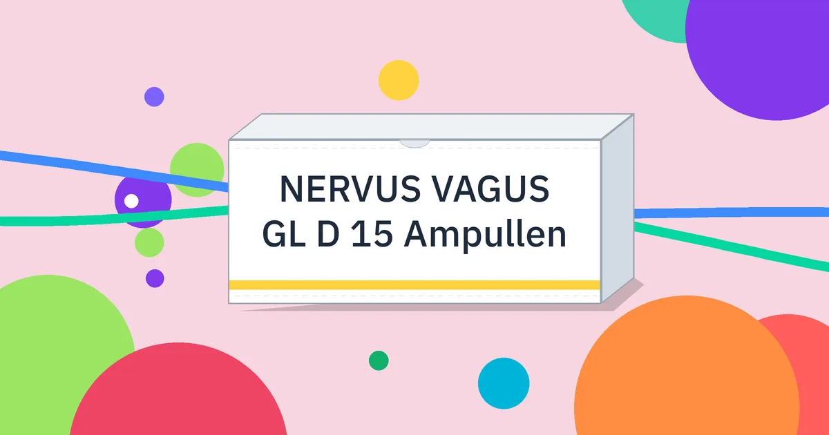 Symbolbild: Packung mit der Aufschrift NERVUS VAGUS GL D 15 Ampullen (PZN 03355407) – Verfügbarkeit und Bezug in Apotheken in Frankfurt am Main