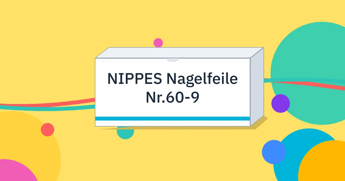 Symbolbild: Packung mit der Aufschrift NIPPES Nagelfeile Nr.60-9 (PZN 07615319) – Verfügbarkeit und Bezug in Apotheken in Frankfurt am Main