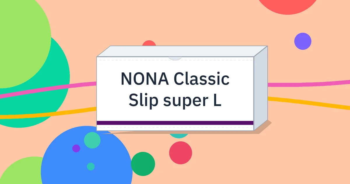 Symbolbild: Packung mit der Aufschrift NONA Classic Slip super L (PZN 12542657) – Verfügbarkeit und Bezug in Apotheken in Frankfurt am Main