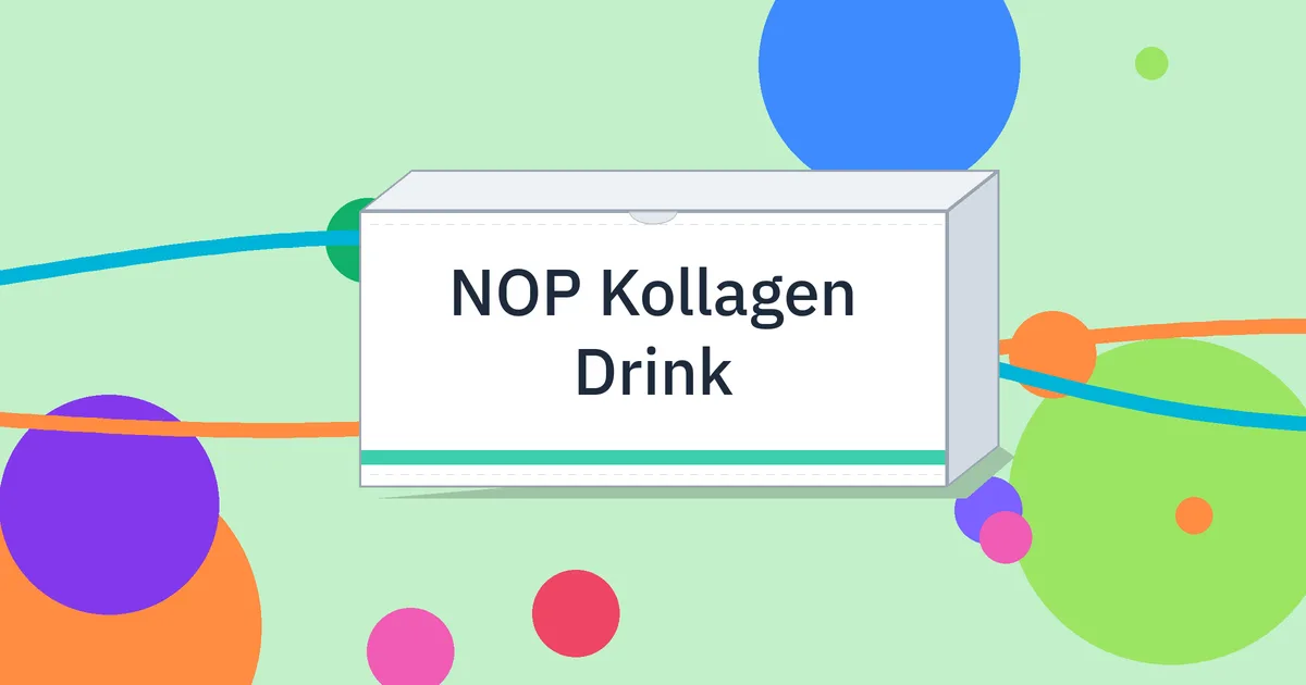 Symbolbild: Packung mit der Aufschrift NOP Kollagen Drink (PZN 18667087) – Verfügbarkeit und Bezug in Apotheken in Frankfurt am Main
