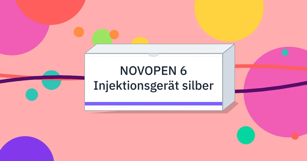 Symbolbild: Packung mit der Aufschrift NOVOPEN 6 Injektionsgerät silber (PZN 18497449) – Verfügbarkeit und Bezug in Apotheken in Frankfurt am Main