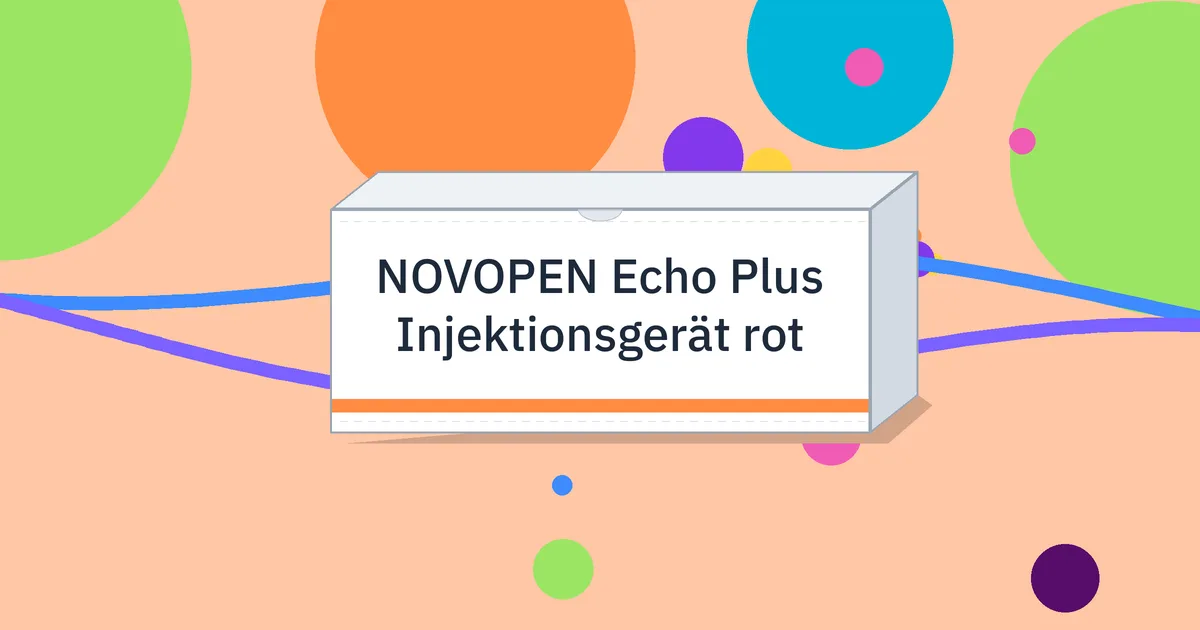 Symbolbild: Packung mit der Aufschrift NOVOPEN Echo Plus Injektionsgerät rot (PZN 18259750) – Verfügbarkeit und Bezug in Apotheken in Frankfurt am Main
