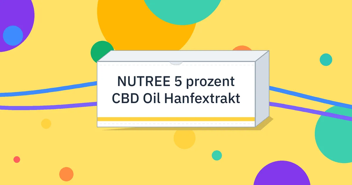 Symbolbild: Packung mit der Aufschrift NUTREE 5 prozent CBD Oil Hanfextrakt (PZN 16135877) – Verfügbarkeit und Bezug in Apotheken in Frankfurt am Main