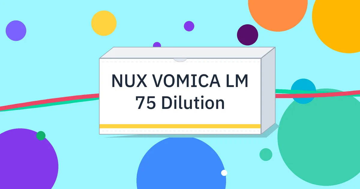 Symbolbild: Packung mit der Aufschrift NUX VOMICA LM 75 Dilution (PZN 12970614) – Verfügbarkeit und Bezug in Apotheken in Frankfurt am Main