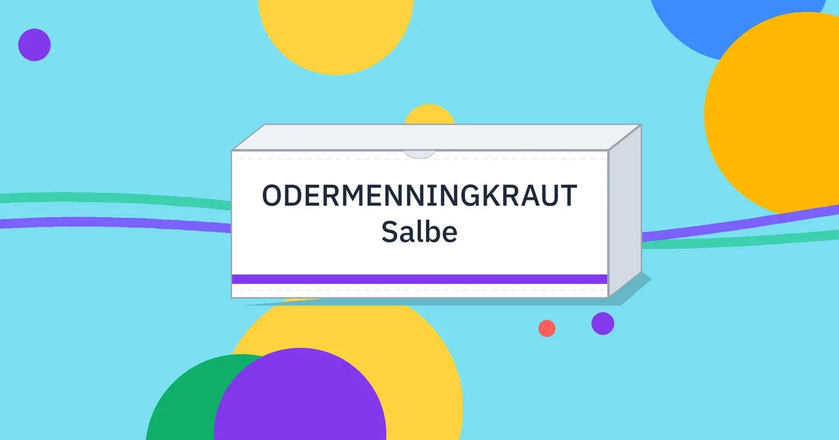 Symbolbild: Packung mit der Aufschrift ODERMENNINGKRAUT Salbe (PZN 03034181) – Verfügbarkeit und Bezug in Apotheken in Frankfurt am Main
