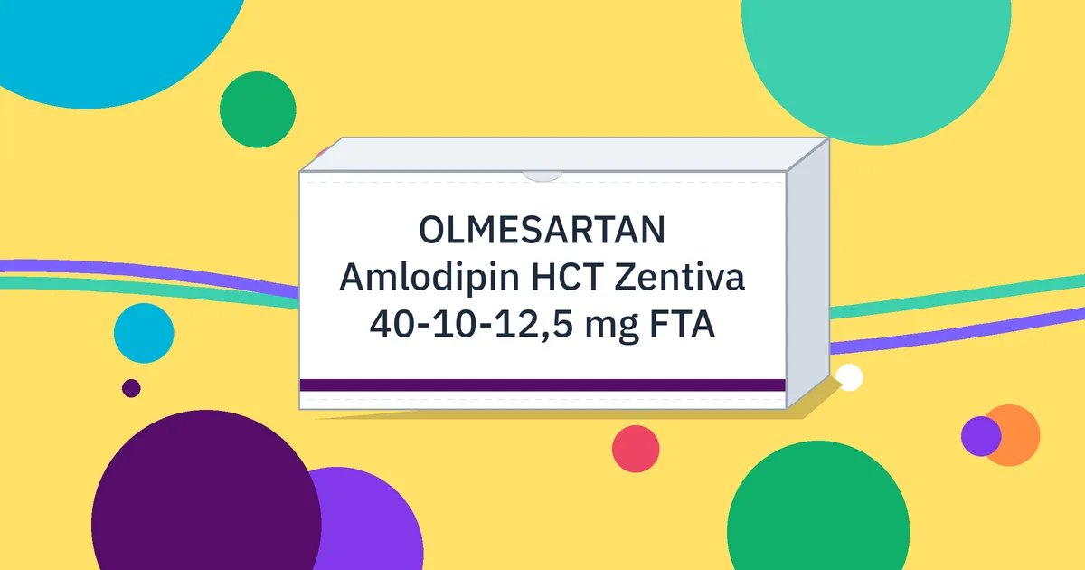 Symbolbild: Packung mit der Aufschrift OLMESARTAN Amlodipin HCT Zentiva 40-10-12,5 mg FTA (PZN 16632570) – Verfügbarkeit und Bezug in Apotheken in Frankfurt am Main