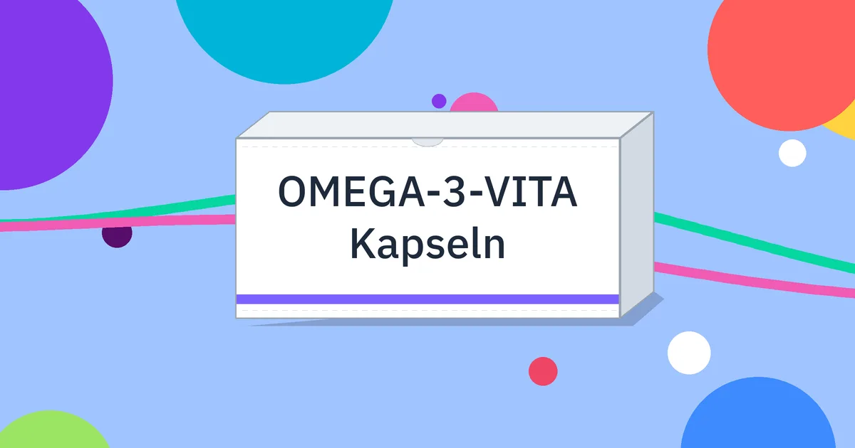 Symbolbild: Packung mit der Aufschrift OMEGA-3-VITA Kapseln (PZN 15245954) – Verfügbarkeit und Bezug in Apotheken in Frankfurt am Main
