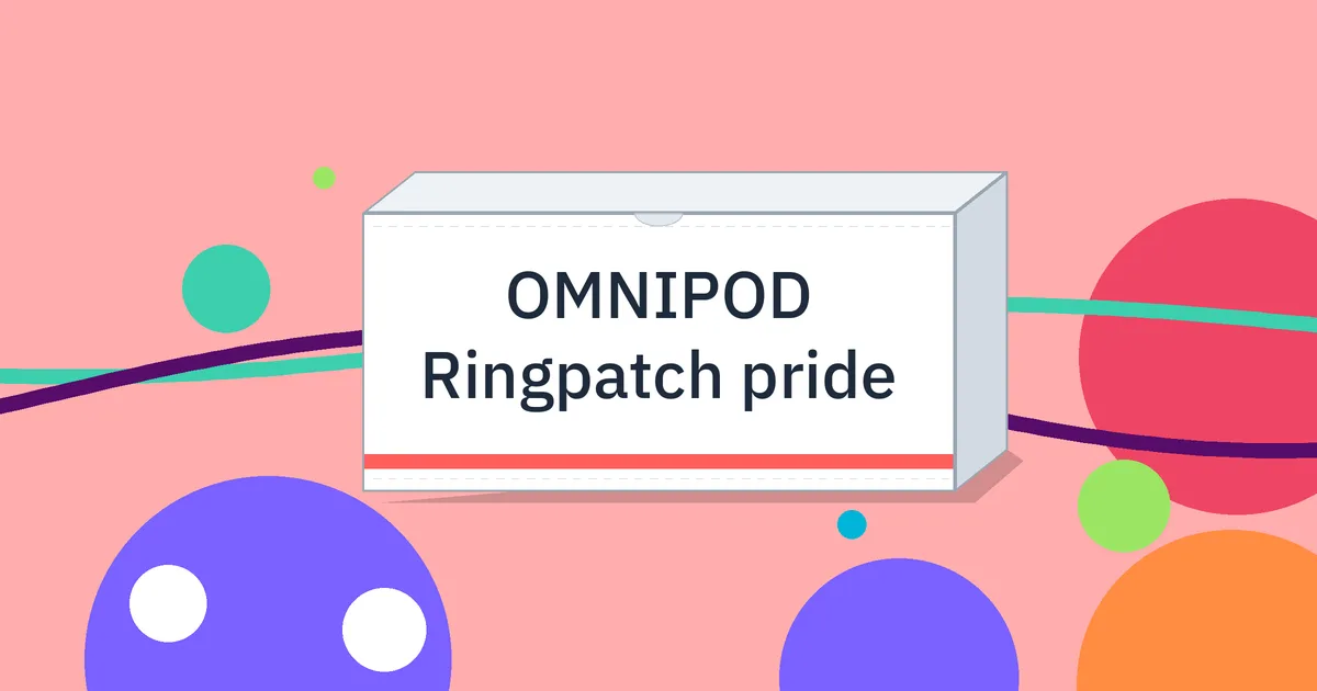 Symbolbild: Packung mit der Aufschrift OMNIPOD Ringpatch pride (PZN 19866860) – Verfügbarkeit und Bezug in Apotheken in Frankfurt am Main