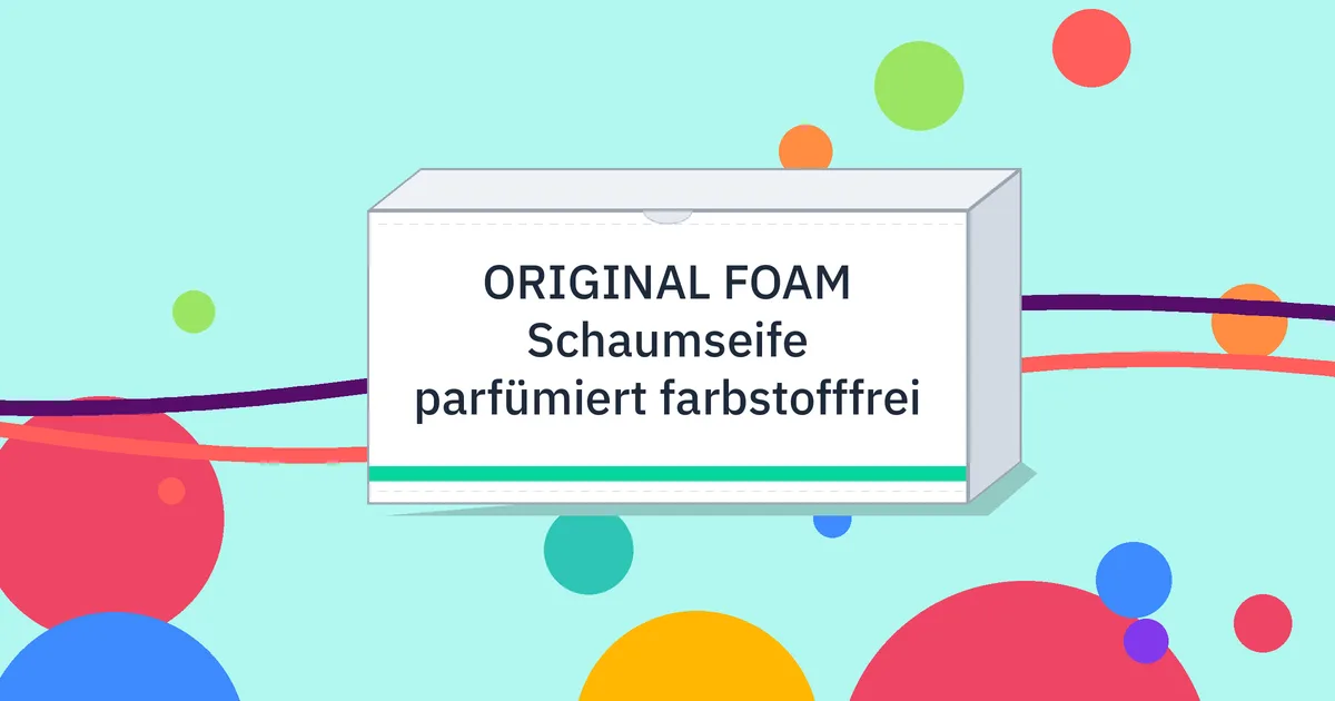 Symbolbild: Packung mit der Aufschrift ORIGINAL FOAM Schaumseife parfümiert farbstofffrei (PZN 16014197) – Verfügbarkeit und Bezug in Apotheken in Frankfurt am Main
