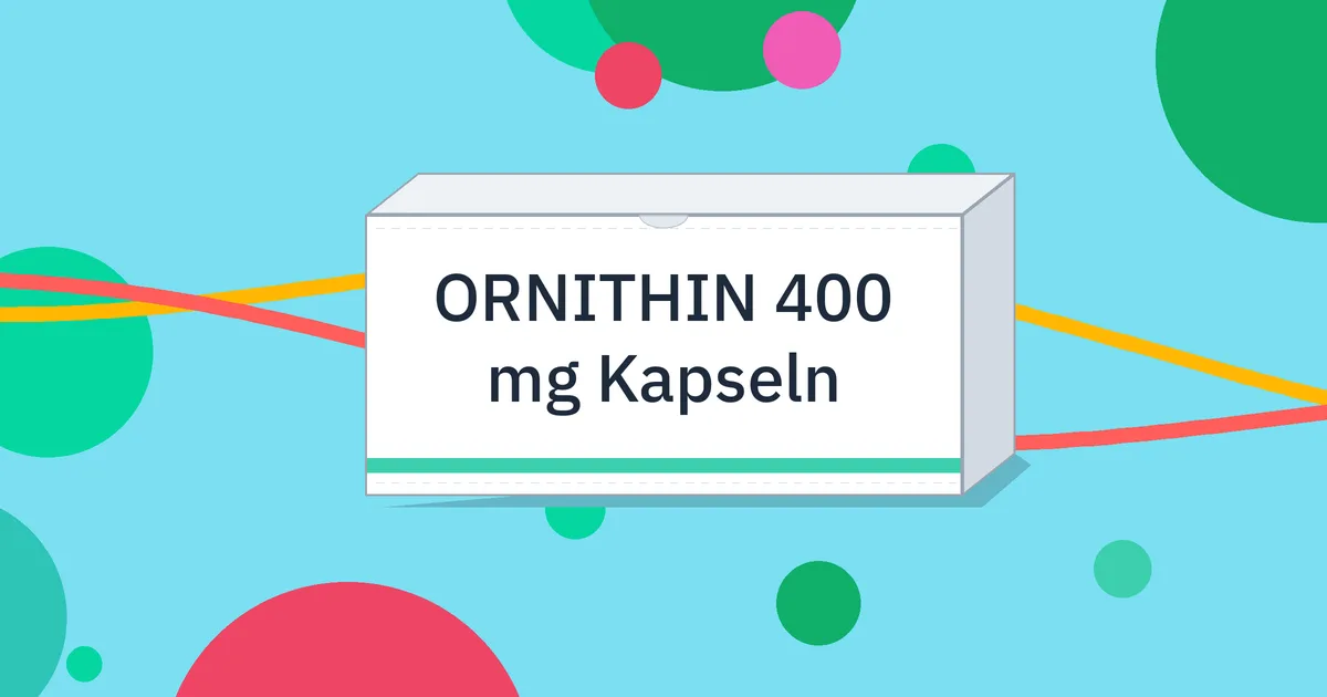 Symbolbild: Packung mit der Aufschrift ORNITHIN 400 mg Kapseln (PZN 16686442) – Verfügbarkeit und Bezug in Apotheken in Frankfurt am Main