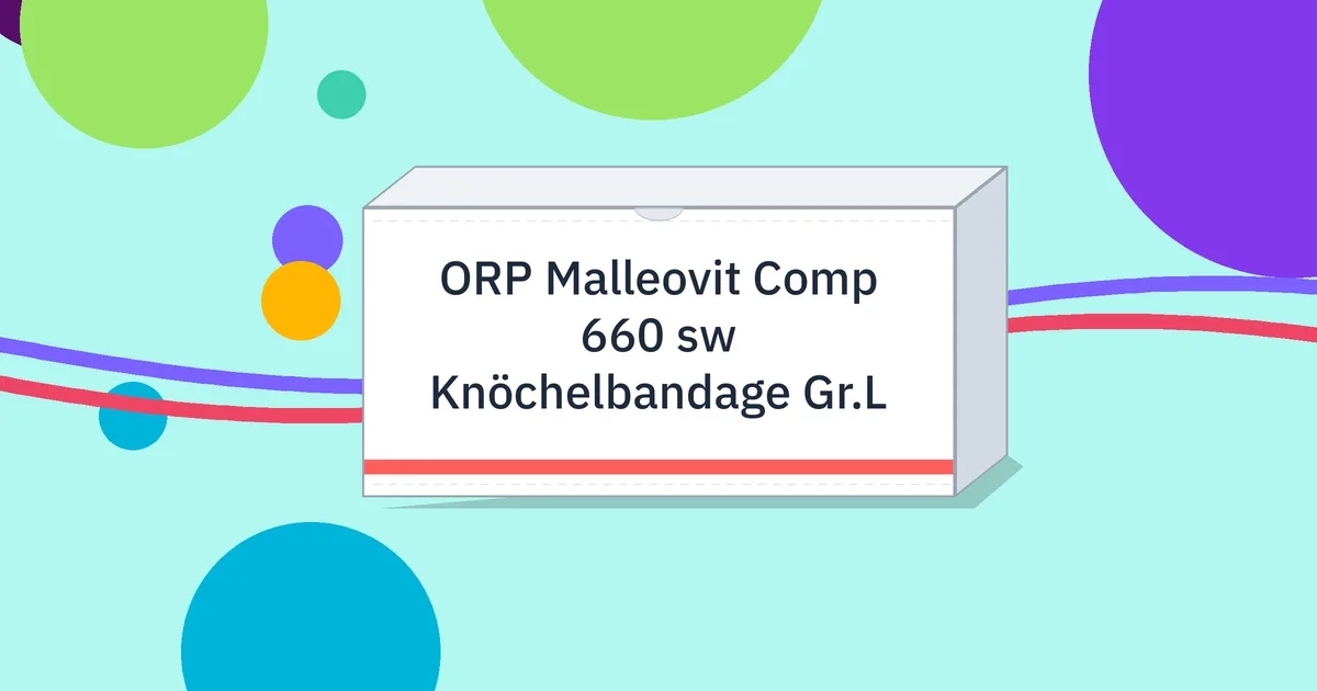 Symbolbild: Packung mit der Aufschrift ORP Malleovit Comp 660 sw Knöchelbandage Gr.L (PZN 05360507) – Verfügbarkeit und Bezug in Apotheken in Frankfurt am Main