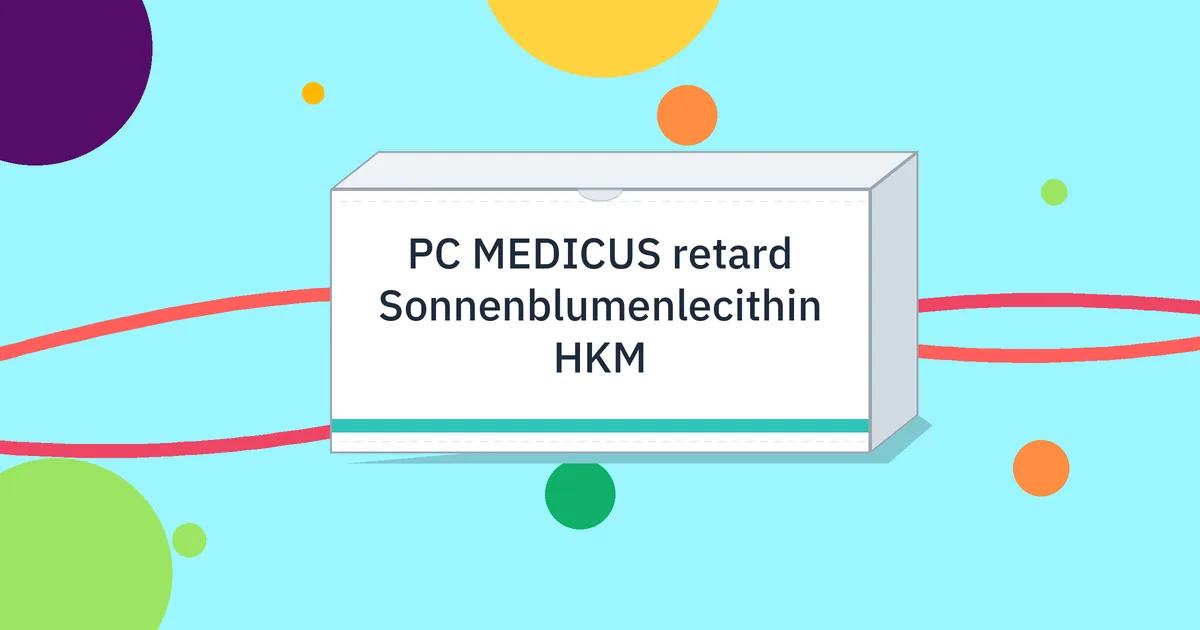 Symbolbild: Packung mit der Aufschrift PC MEDICUS retard Sonnenblumenlecithin HKM (PZN 20196732) – Verfügbarkeit und Bezug in Apotheken in Frankfurt am Main