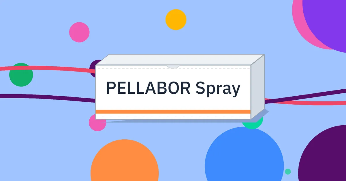 Symbolbild: Packung mit der Aufschrift PELLABOR Spray (PZN 17511584) – Verfügbarkeit und Bezug in Apotheken in Frankfurt am Main