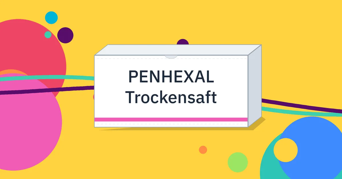 Symbolbild: Packung mit der Aufschrift PENHEXAL Trockensaft (PZN 03899886) – Verfügbarkeit und Bezug in Apotheken in Frankfurt am Main