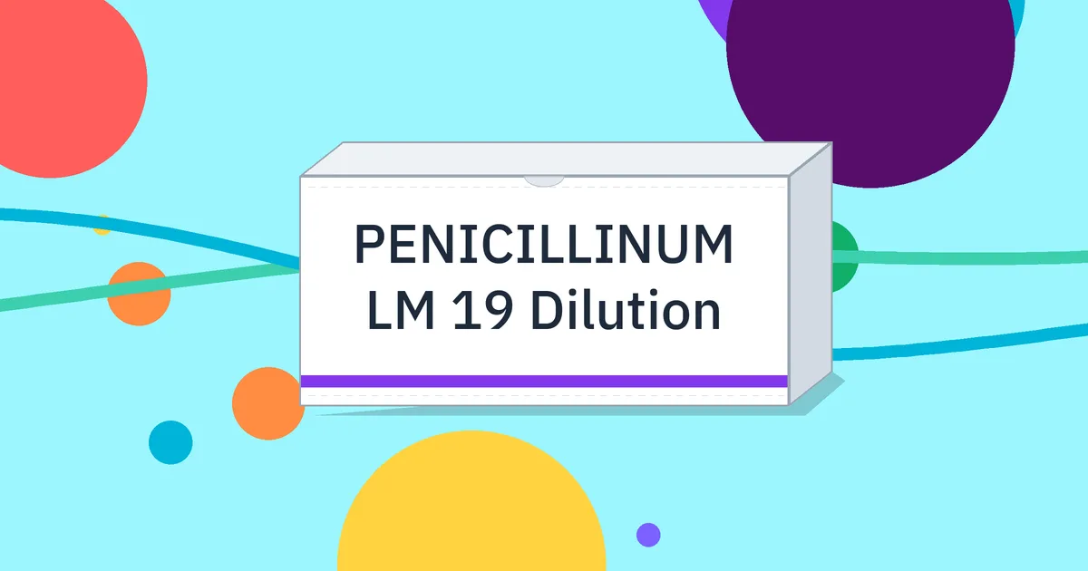 Symbolbild: Packung mit der Aufschrift PENICILLINUM LM 19 Dilution (PZN 12977326) – Verfügbarkeit und Bezug in Apotheken in Frankfurt am Main