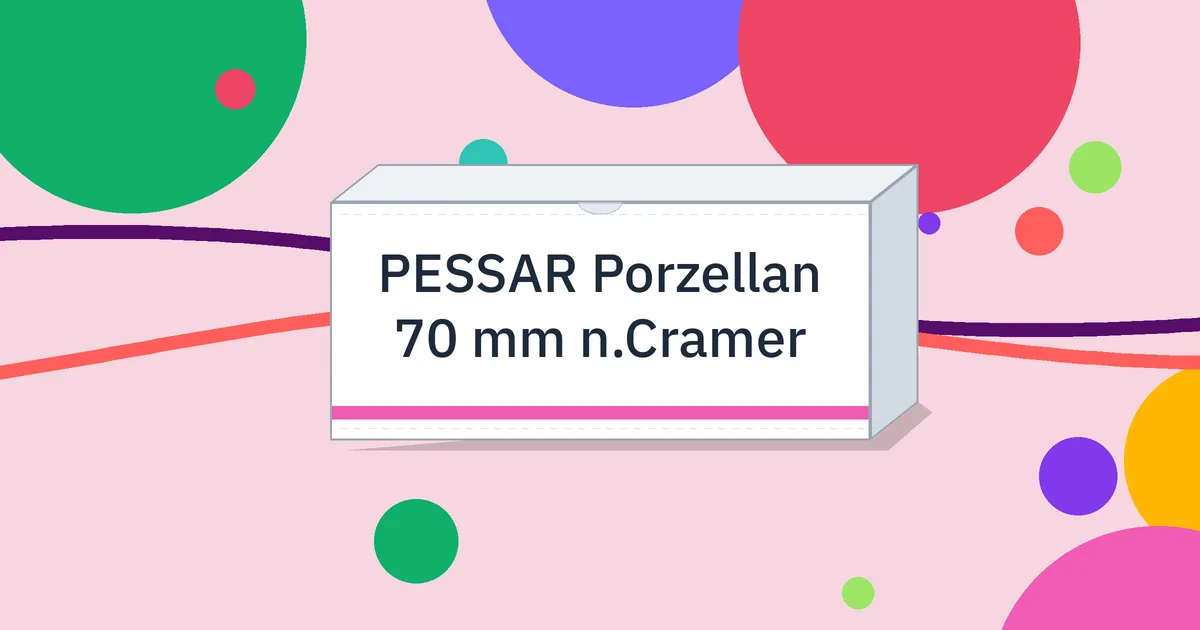 Symbolbild: Packung mit der Aufschrift PESSAR Porzellan 70 mm n.Cramer (PZN 01733466) – Verfügbarkeit und Bezug in Apotheken in Frankfurt am Main