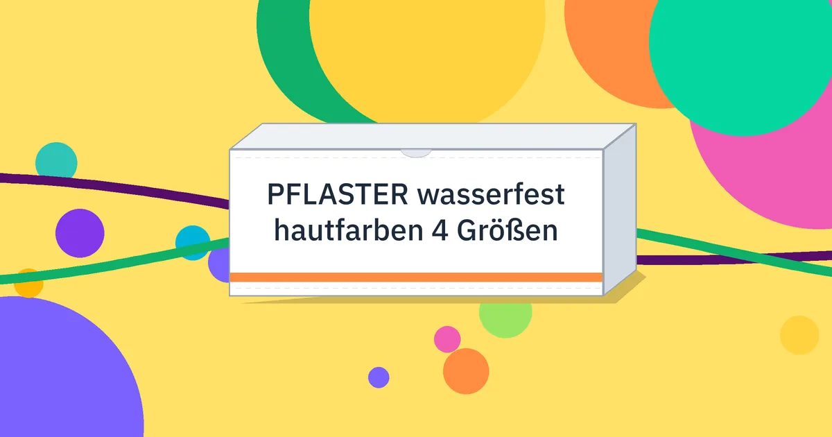 Symbolbild: Packung mit der Aufschrift PFLASTER wasserfest hautfarben 4 Größen (PZN 19268892) – Verfügbarkeit und Bezug in Apotheken in Frankfurt am Main