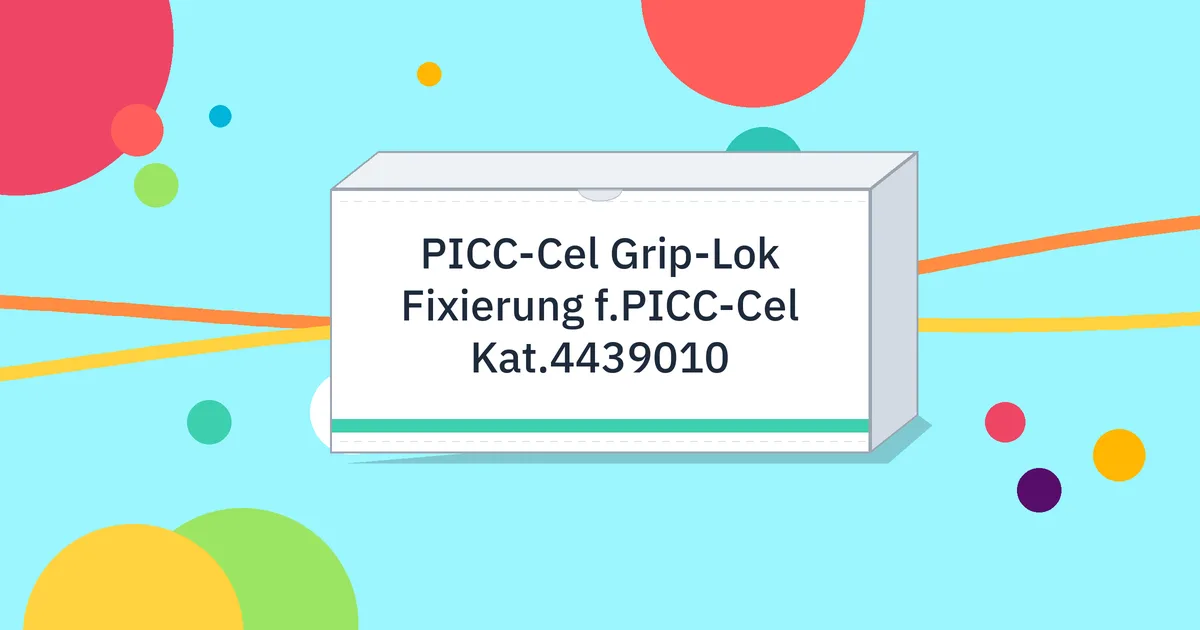 Symbolbild: Packung mit der Aufschrift PICC-Cel Grip-Lok Fixierung f.PICC-Cel Kat.4439010 (PZN 11038661) – Verfügbarkeit und Bezug in Apotheken in Frankfurt am Main