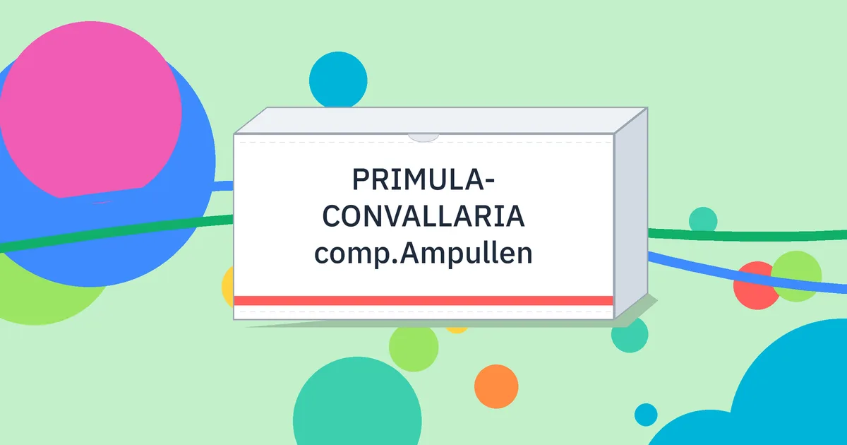 Symbolbild: Packung mit der Aufschrift PRIMULA-CONVALLARIA comp.Ampullen (PZN 01751955) – Verfügbarkeit und Bezug in Apotheken in Frankfurt am Main