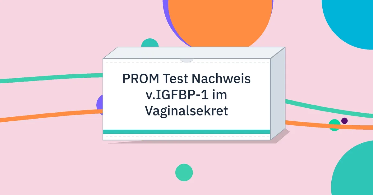Symbolbild: Packung mit der Aufschrift PROM Test Nachweis v.IGFBP-1 im Vaginalsekret (PZN 13970415) – Verfügbarkeit und Bezug in Apotheken in Frankfurt am Main