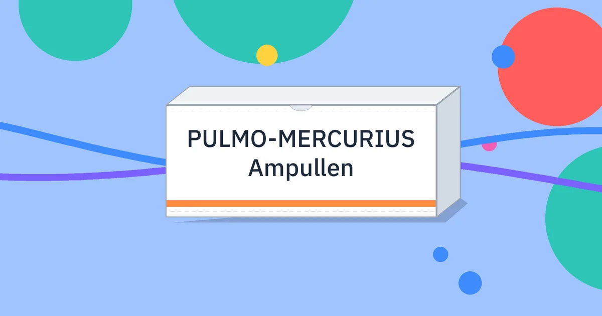 Symbolbild: Packung mit der Aufschrift PULMO-MERCURIUS Ampullen (PZN 02086514) – Verfügbarkeit und Bezug in Apotheken in Frankfurt am Main