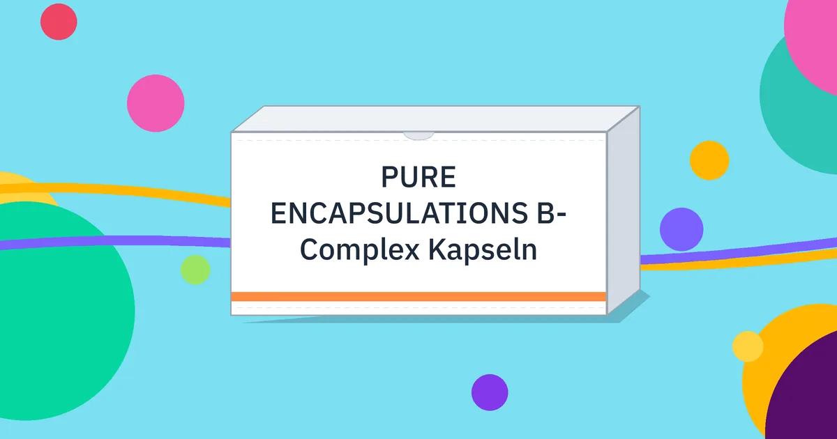 Symbolbild: Packung mit der Aufschrift PURE ENCAPSULATIONS B-Complex Kapseln (PZN 12496756) – Verfügbarkeit und Bezug in Apotheken in Frankfurt am Main