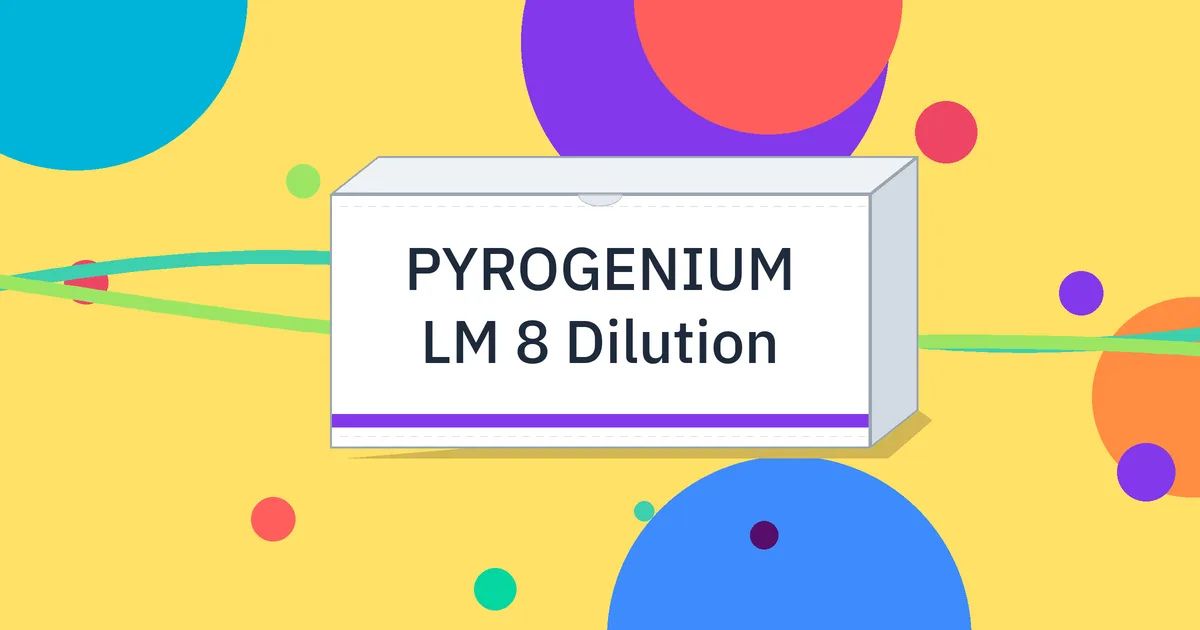 Symbolbild: Packung mit der Aufschrift PYROGENIUM LM 8 Dilution (PZN 13044996) – Verfügbarkeit und Bezug in Apotheken in Frankfurt am Main
