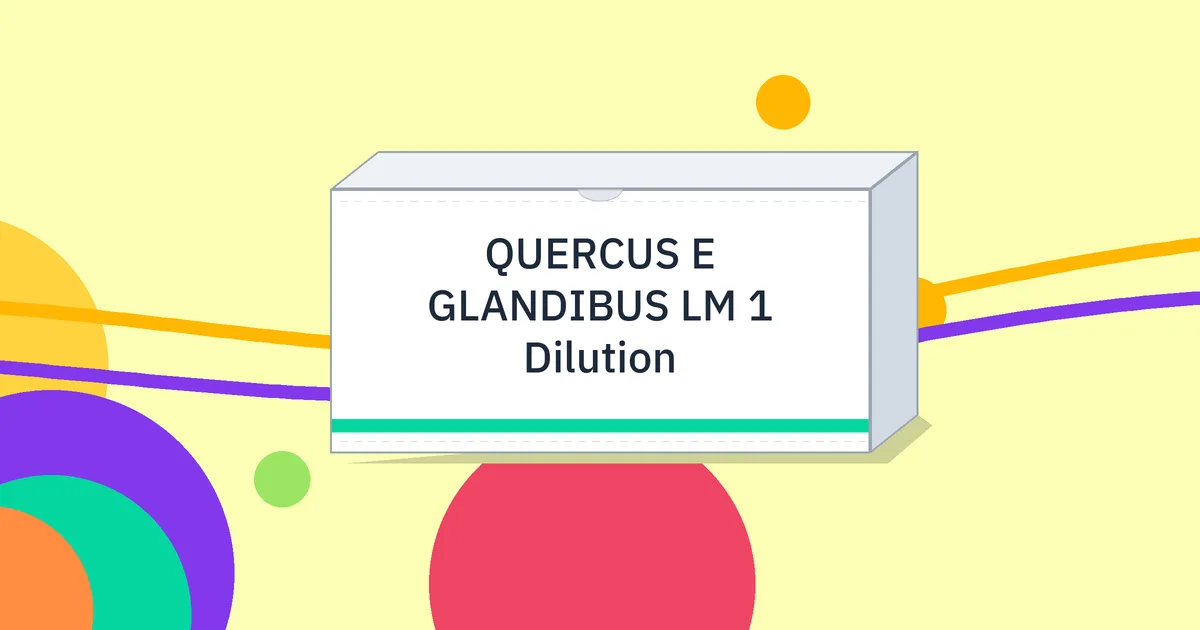 Symbolbild: Packung mit der Aufschrift QUERCUS E GLANDIBUS LM 1 Dilution (PZN 13674444) – Verfügbarkeit und Bezug in Apotheken in Frankfurt am Main