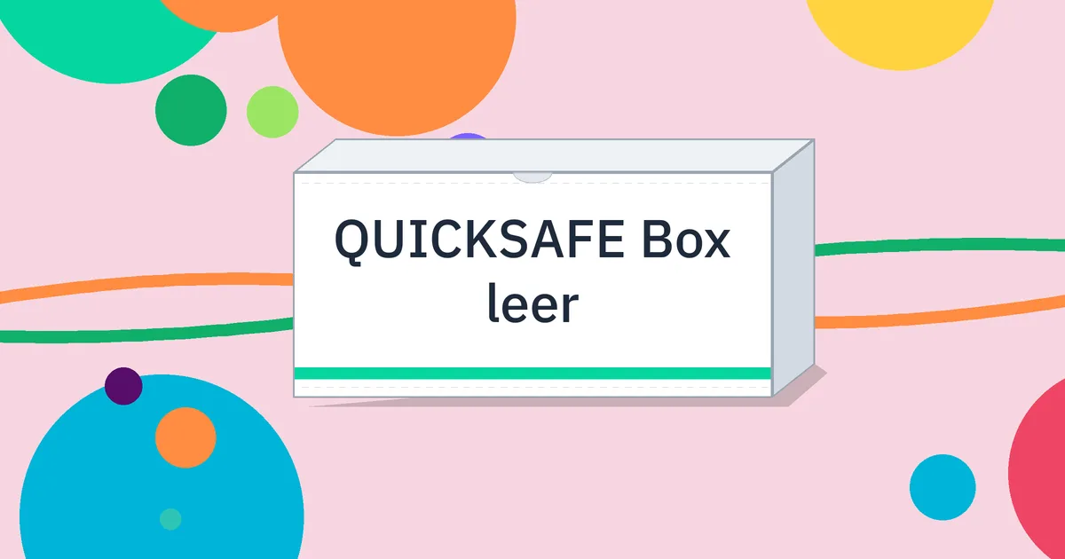 Symbolbild: Packung mit der Aufschrift QUICKSAFE Box leer (PZN 10066371) – Verfügbarkeit und Bezug in Apotheken in Frankfurt am Main