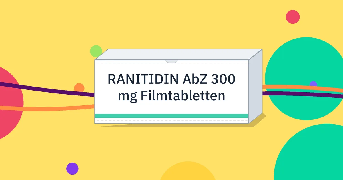 Symbolbild: Packung mit der Aufschrift RANITIDIN AbZ 300 mg Filmtabletten (PZN 01016977) – Verfügbarkeit und Bezug in Apotheken in Frankfurt am Main