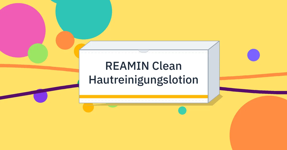 Symbolbild: Packung mit der Aufschrift REAMIN Clean Hautreinigungslotion (PZN 10834769) – Verfügbarkeit und Bezug in Apotheken in Frankfurt am Main