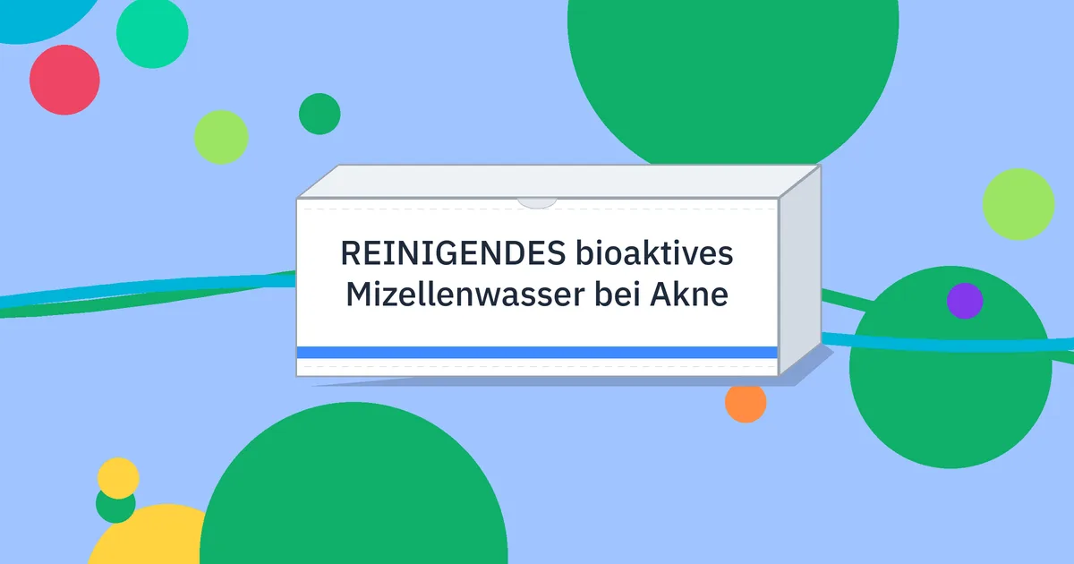 Symbolbild: Packung mit der Aufschrift REINIGENDES bioaktives Mizellenwasser bei Akne (PZN 19163331) – Verfügbarkeit und Bezug in Apotheken in Frankfurt am Main