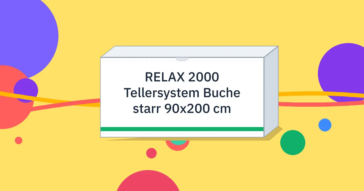Symbolbild: Packung mit der Aufschrift RELAX 2000 Tellersystem Buche starr 90x200 cm (PZN 10815051) – Verfügbarkeit und Bezug in Apotheken in Frankfurt am Main
